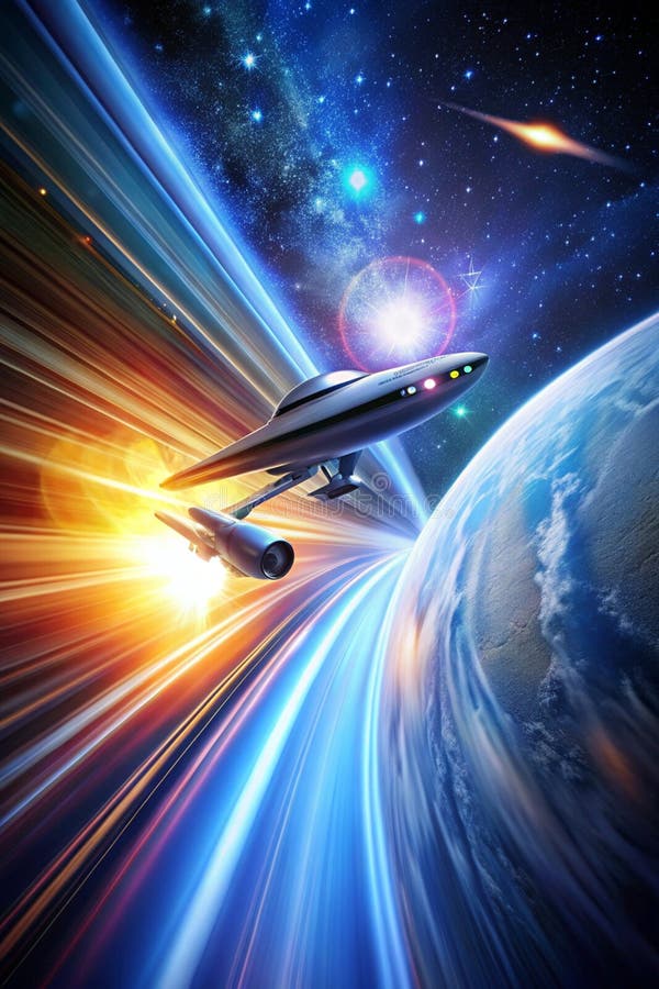 Space Travel at the Speed of Light Abstract Background Stock ...