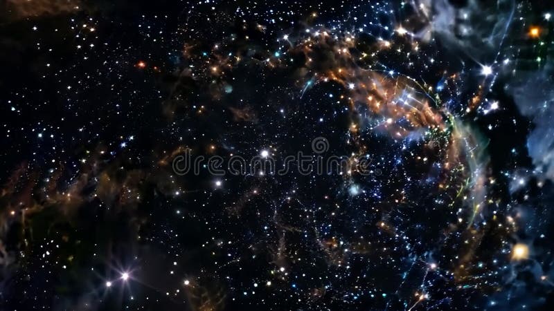 Space Travel through Stars Constellations, Nebula Stock Video - Video ...