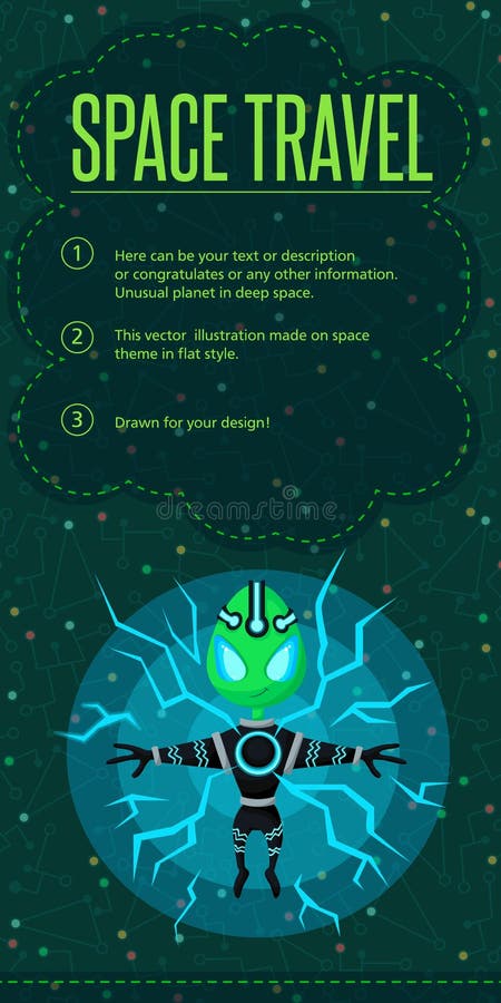 Space Travel. Vector Illustration in Style Flat Stock Vector ...