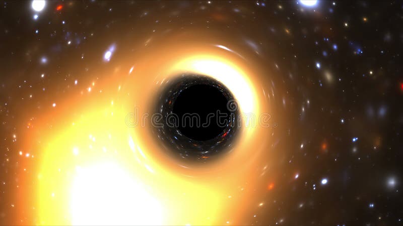 Space Tunnel with Galaxy and Nebulae Simulation Stock Illustration ...