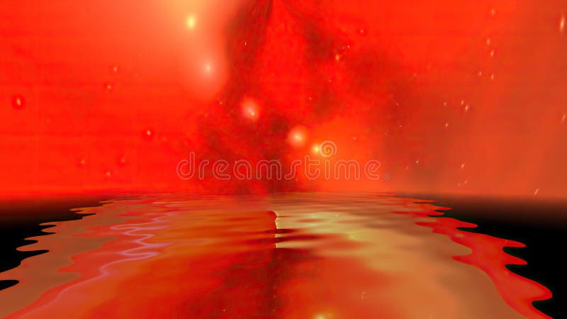 Space Universe with Stars and Galaxies Reflected in Water Stock ...