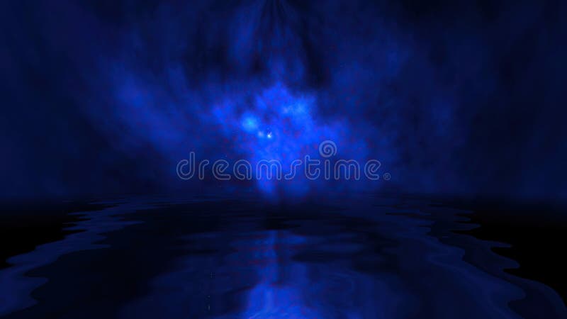 Space Universe with Stars and Galaxies Reflected in Water Stock ...