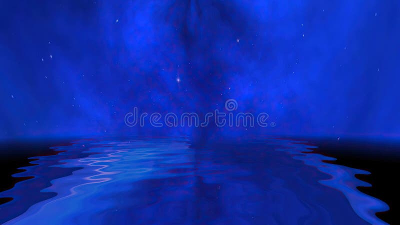 Space Universe with Stars and Galaxies Reflected in Water Stock ...