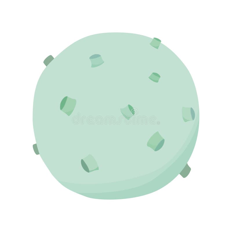 Space, Unknown Green Planet with Craters. Vector Illustration. Stock Illustration - Illustration ...