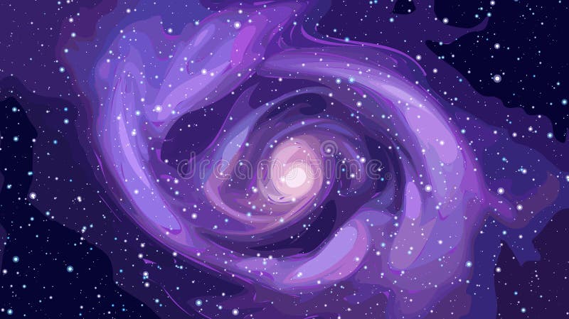 Space Vector Background with Realistic Spiral Galaxy and Shining Stars ...
