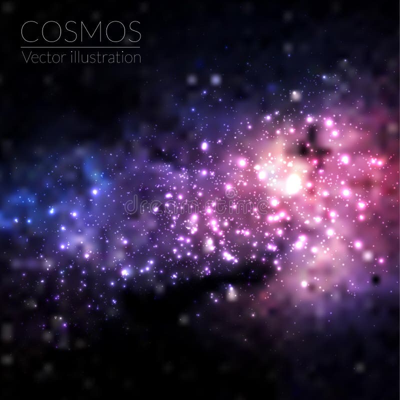 Space Vector Background with Stars. Universe Illustration. Colored ...