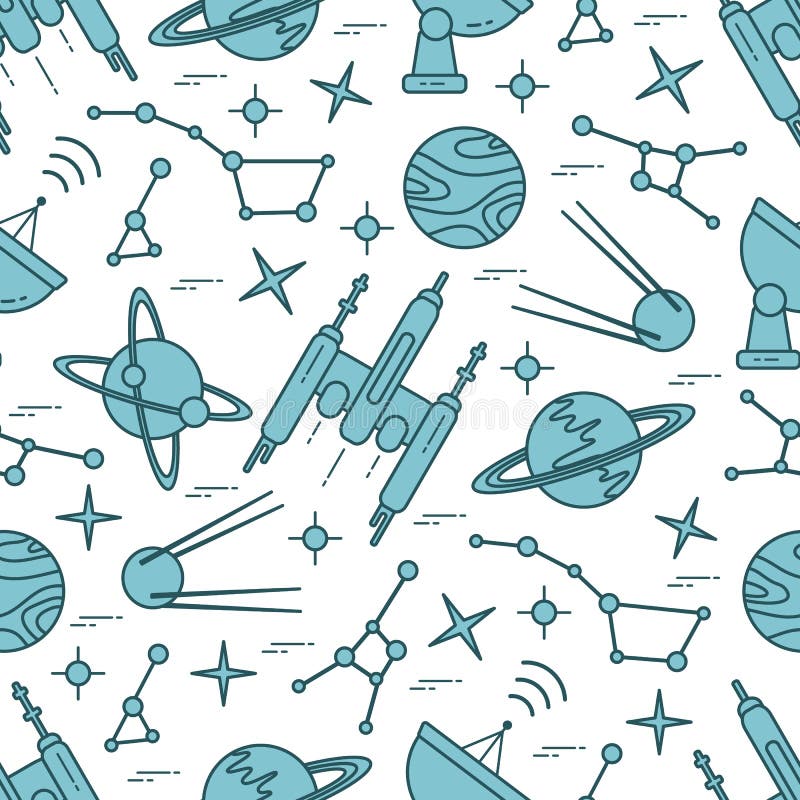 Space Vector Pattern Astronomy Science Galaxy Stock Vector ...