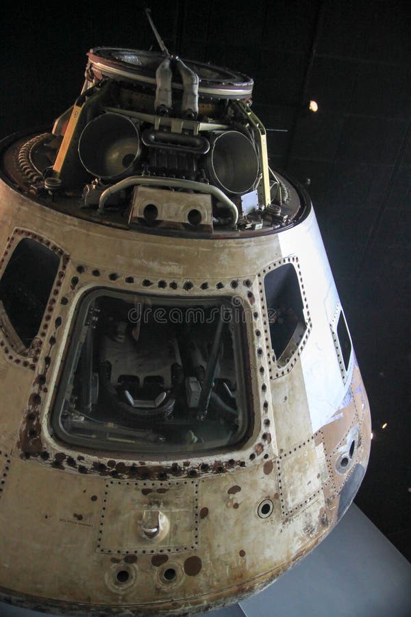 Space Vehicle Reentry Capsule White on Black Stock Image - Image of ...