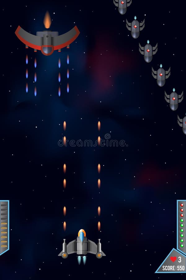 Space video game concept stock vector. Illustration of graphic - 45847767