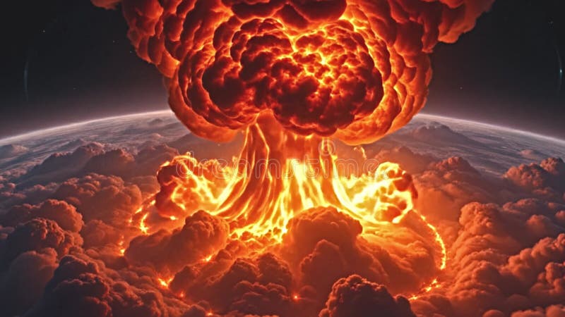 Space-view of Angstrom Atomic Flame Explosion, Bewitch Orangeness ...