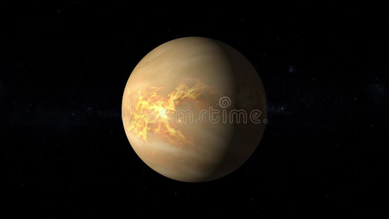 Space View on Planet Venus, Rotating 360 Degrees. Stock Video - Video ...