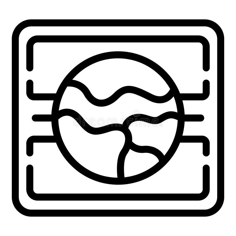 Space Virtual Travel Icon Outline Vector. 3D Map Stock Vector ...