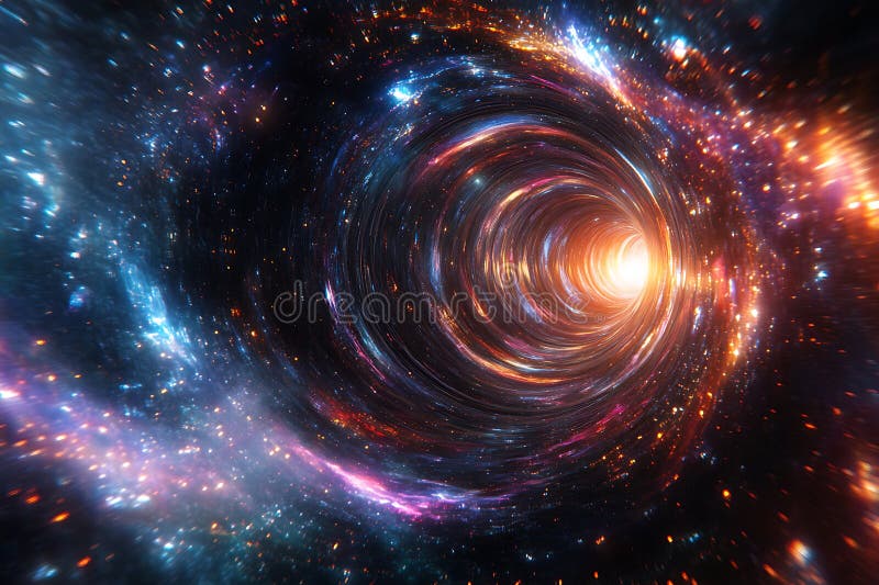 Space Vortex Abstract Art stock illustration. Illustration of black ...