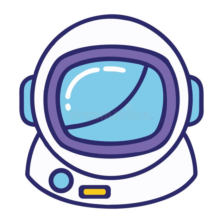Space Walk Astronaut Helmet Icon Stock Vector - Illustration of space ...