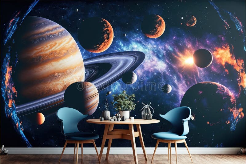 Space Wallpaper Banner Background. Stunning View of a Cosmic Galaxy ...