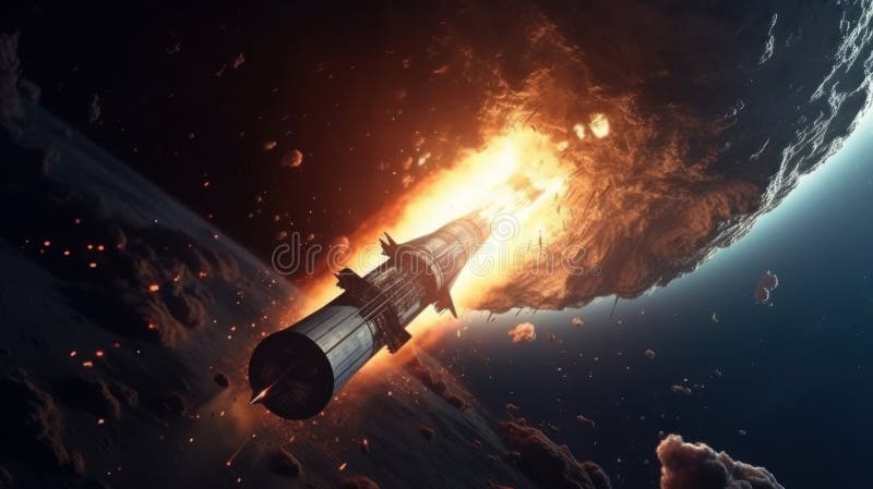 Space Wallpaper Rocket Launch Explosion with Fire Exploding ...