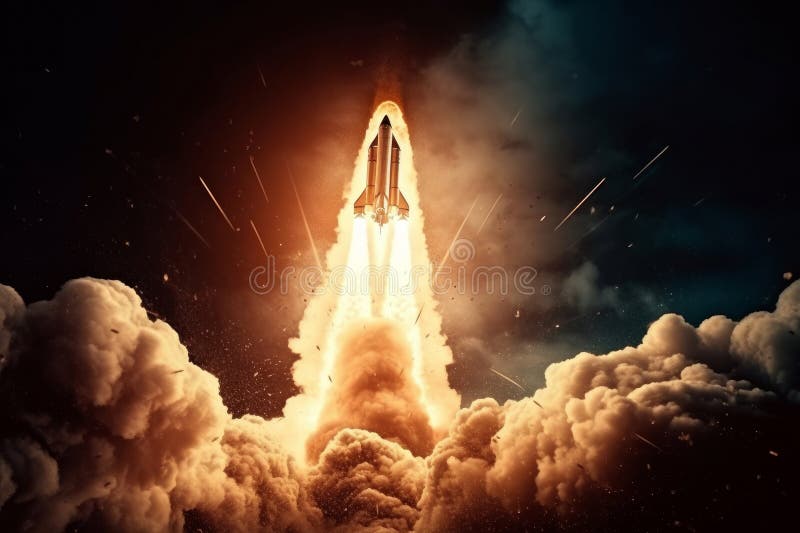Space Wallpaper Rocket Launch Explosion with Fire Exploding ...
