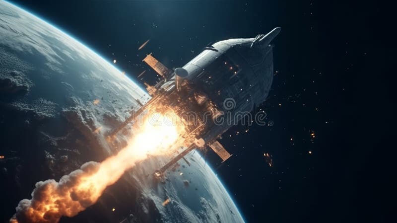 Space Wallpaper Rocket Launch Explosion with Fire Exploding ...