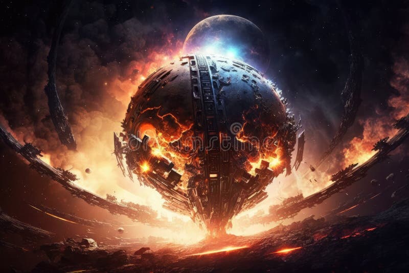 Space War Human and Alien in Outer Space for Star Colony Stock ...