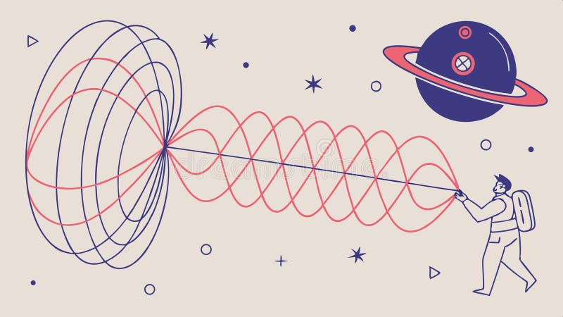 Space Warp Effect, Cosmic Distortion and Sci,fi Travel Vector Design ...