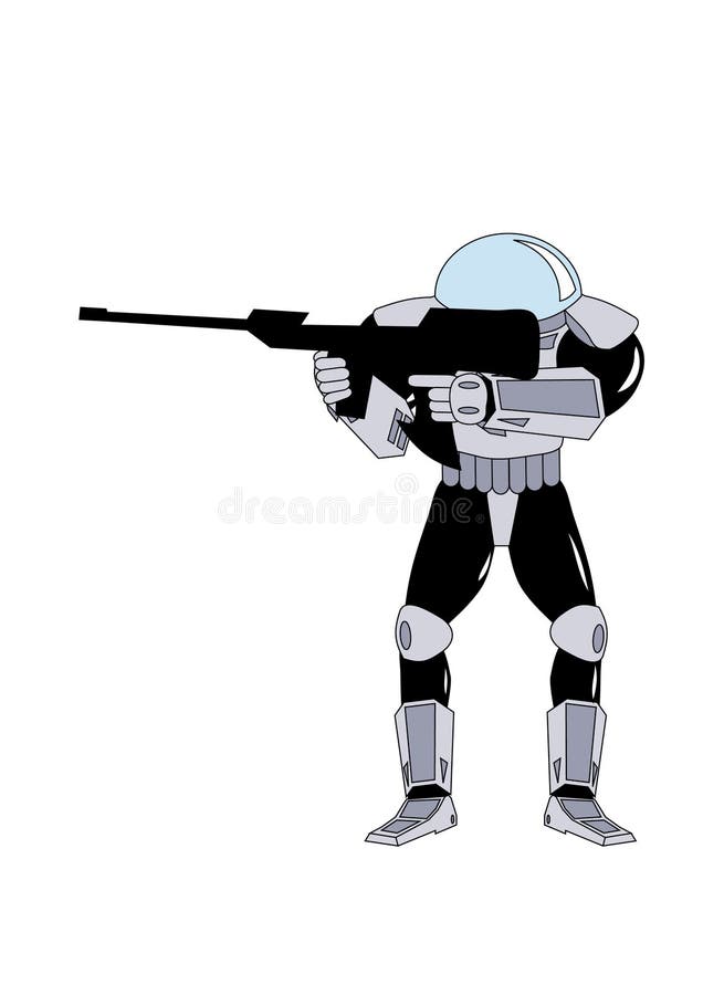 Space warrior stock vector. Illustration of discovery - 6716486