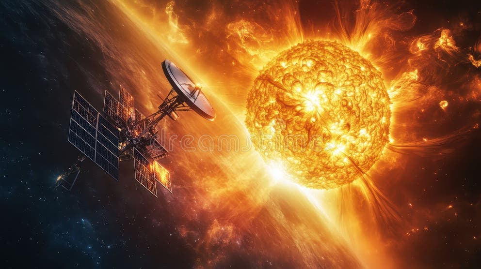 Space Weather Monitoring Station for Earth Tracking and Analysis Stock ...