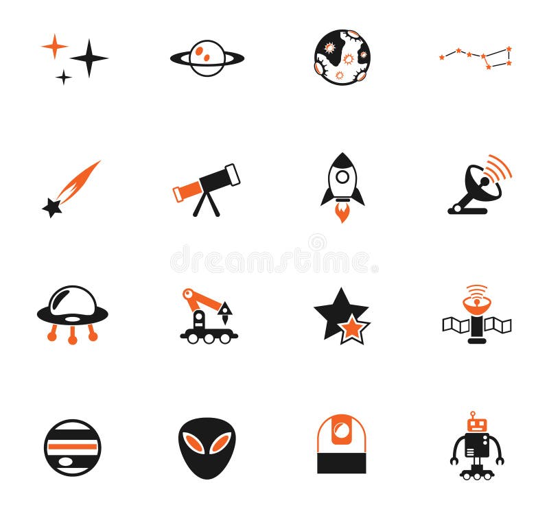 Space icon set stock vector. Illustration of jupiter - 123419669