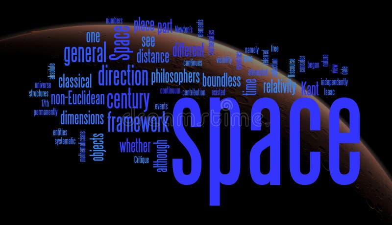 SPACE Word Typography Text on Galaxy Background Stock Illustration ...