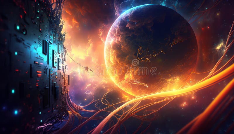 Space Word Internet Concept Background. Generative AI Stock ...