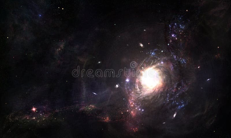 Galactic Wormhole Exploration Stock Illustration - Illustration of male ...