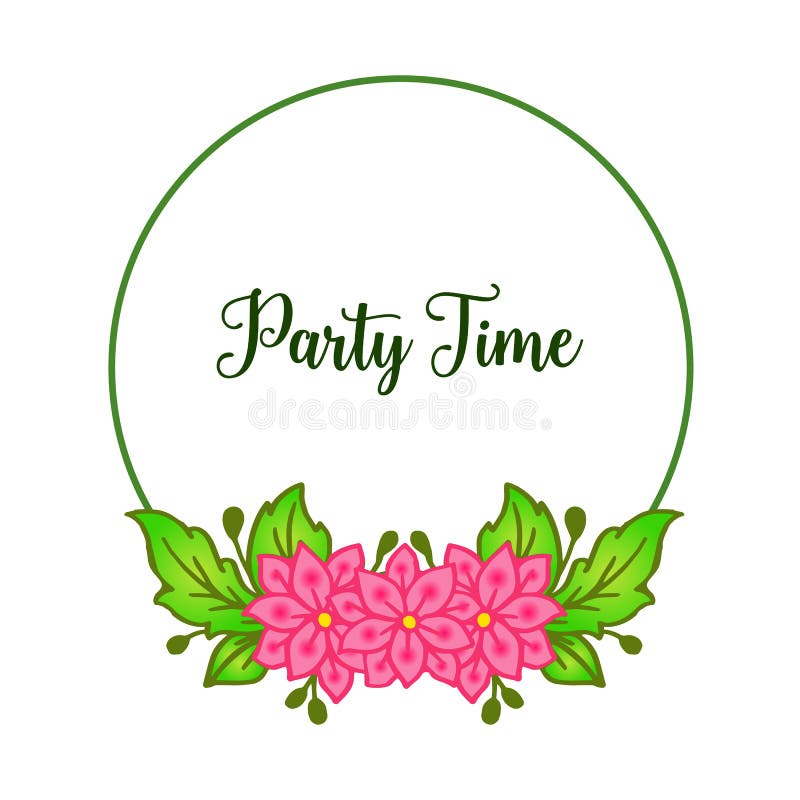 Space for Your Text, Template for Poster of Party Time, with Drawing of ...
