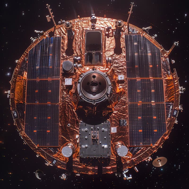 A Spacecraft Adorned with Solar Panels for Energy Generation Viewed ...