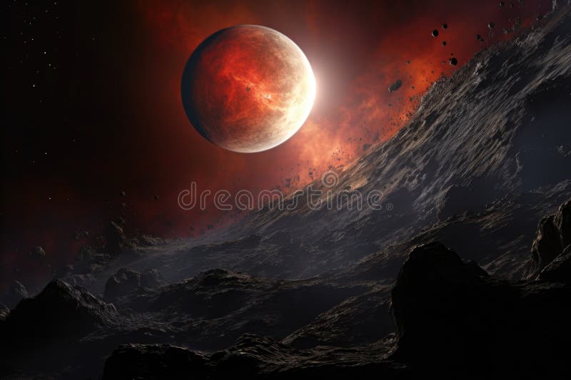 Spacecraft Approaching an Exoplanet in Galaxy Stock Image - Image of ...