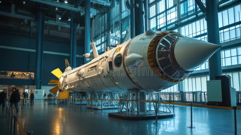 Spacecraft Display at Tech Center Stock Image - Image of aerospace ...
