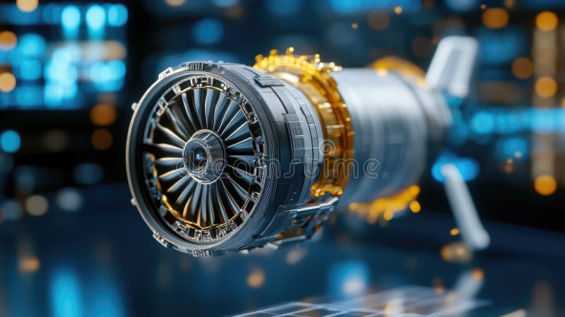 Spacecraft Engine Systems for Deep Space Missions. Stock Illustration ...