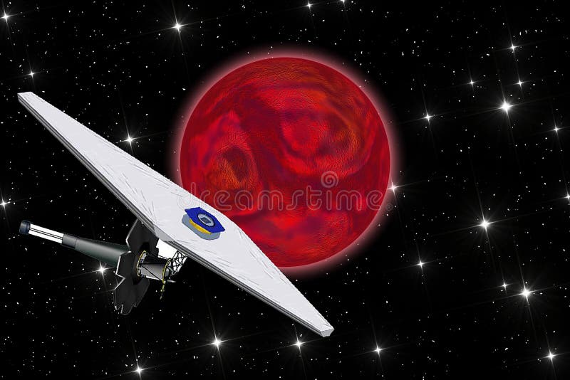 A Spacecraft Explores Red Planet in the Open Cosmos. the Elements of ...