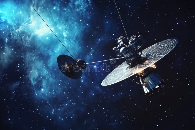 Spacecraft Exploring the Cosmos while Transmitting Data in Deep Space ...