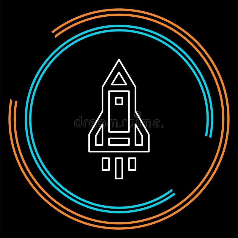 Spacecraft Icon - Vector Rocket - Spaceship Stock Vector - Illustration ...