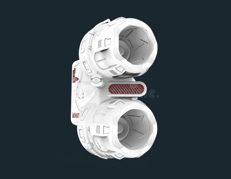 Spacecraft Ion Thruster Drawing Sci-fi Stock Illustration ...