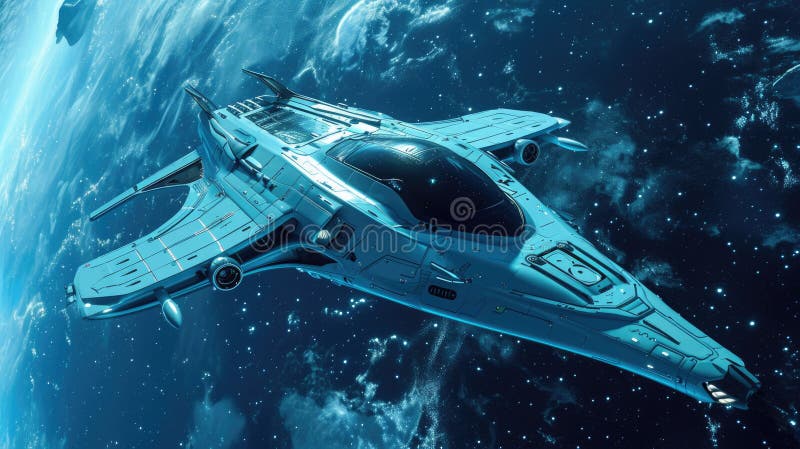 Spacecraft Isolated. Spaceship in Space Stock Photo - Image of moon ...