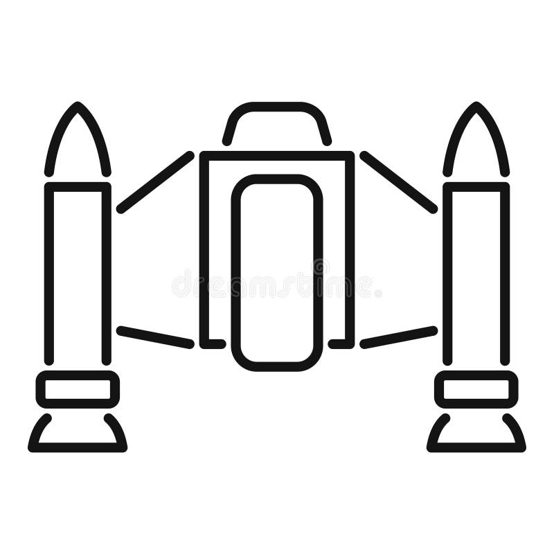 Spacecraft Module with Two Rocket Boosters for Space Exploration Stock ...