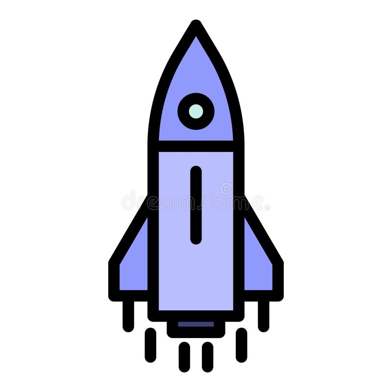Spacecraft Ship Icon Vector Flat Stock Vector - Illustration of travel, spacecraft: 282057559