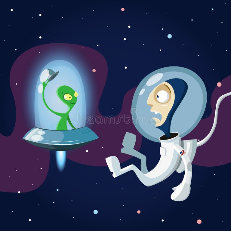 Spaceman stock vector. Illustration of shock, horror - 29060958