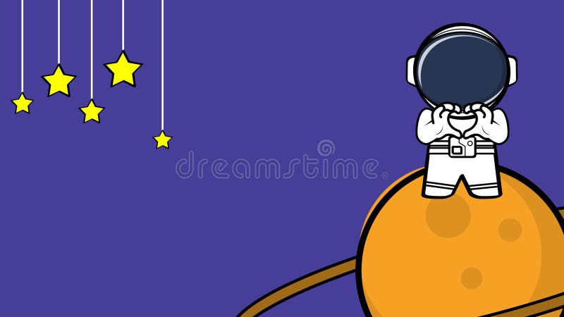 Spaceman Character Cartoon Sticker Poster Background Illustration5 ...