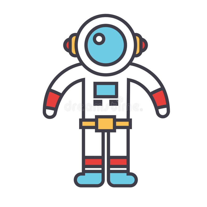 Spaceman concept. stock vector. Illustration of icon - 98781112