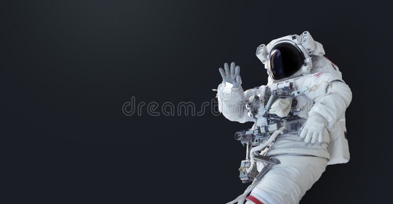 Spaceman on Dark Isolated Background. Wallpaper with the Astronaut ...
