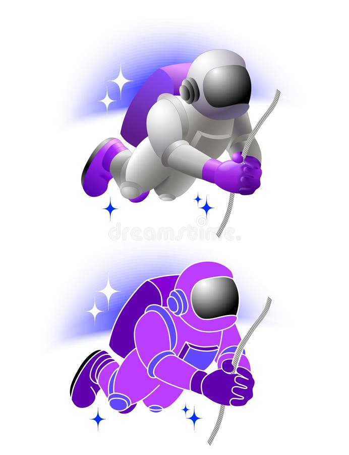 Spaceman icon collection stock illustration. Illustration of discover ...