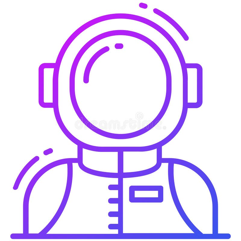 Spaceman Icon, Single Avatar Vector Illustration Stock Vector ...
