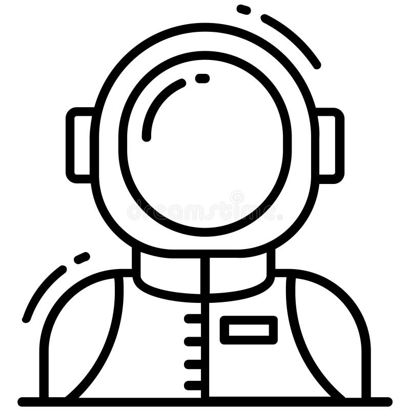 Spaceman Icon, Single Avatar Vector Illustration Stock Vector ...