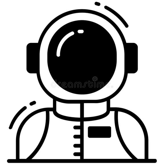 Spaceman Icon, Single Avatar Vector Illustration Stock Vector ...